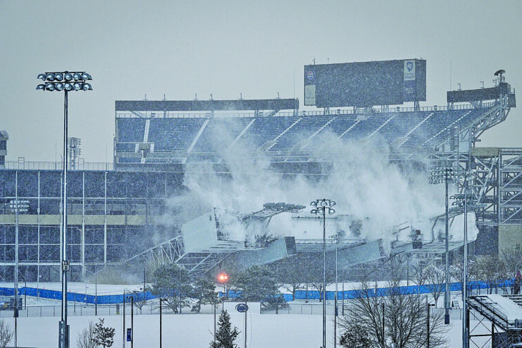 Press box demolition kicks off Beaver stadium renovation | News, Sports ...
